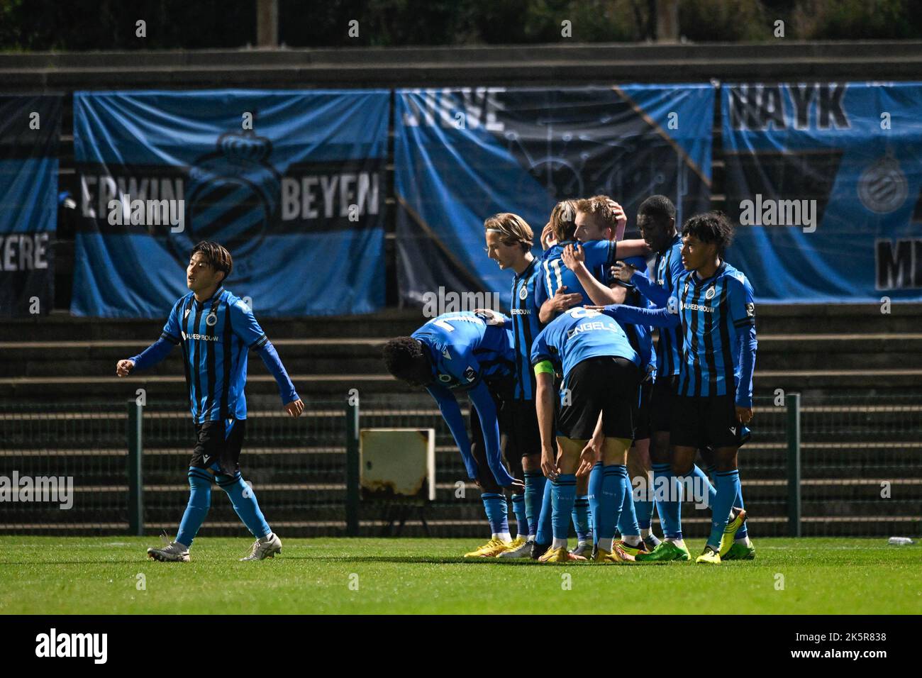 Club NXT's Cisse Sandra celebrates after scoring 1-0 during a soccer ...