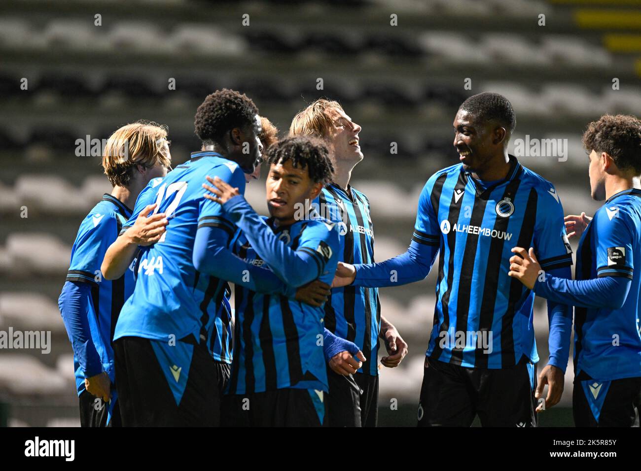 Club NXT's Romeo Vermant celebrates after scoring 2-0 during a soccer ...