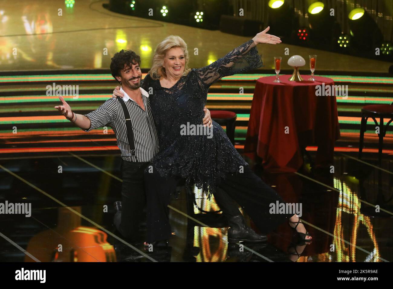 Rome, Italy. 08th Oct, 2022. Rome, Rai auditorium of the Foro Italico, TV show "Dancing with the ...