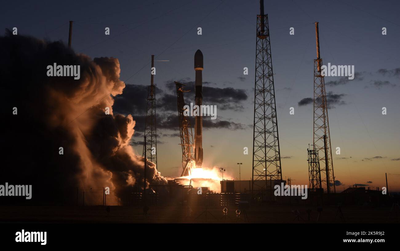 A SpaceX Falcon 9 rocket launches two Galaxy Satellites for Intelsat at ...