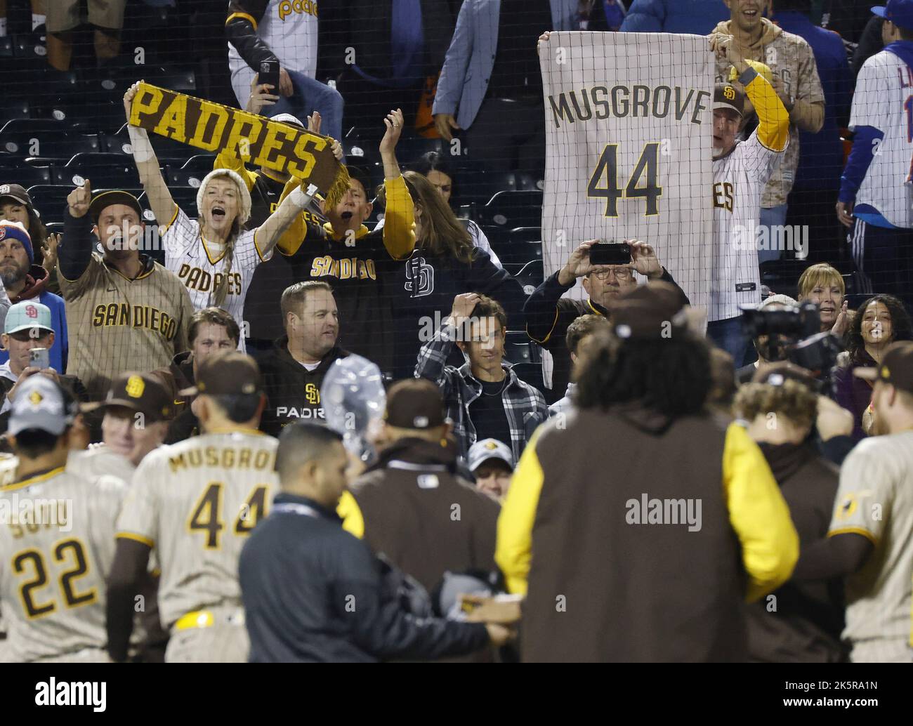 New York, United States. 09th Oct, 2022. San Diego Padres fan celebrate ...