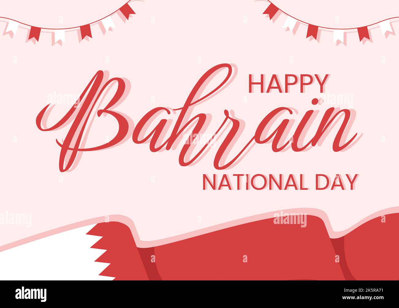 Bahrain National Day or Independence Template Hand Drawn Cartoon Flat ...