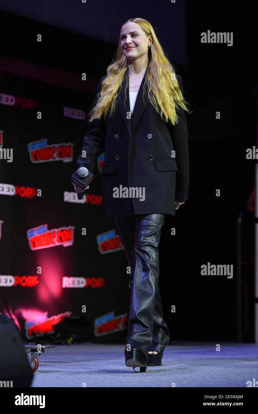 Evan Rachel Wood speaks onstage at Let's Get WEIRD panel during New ...