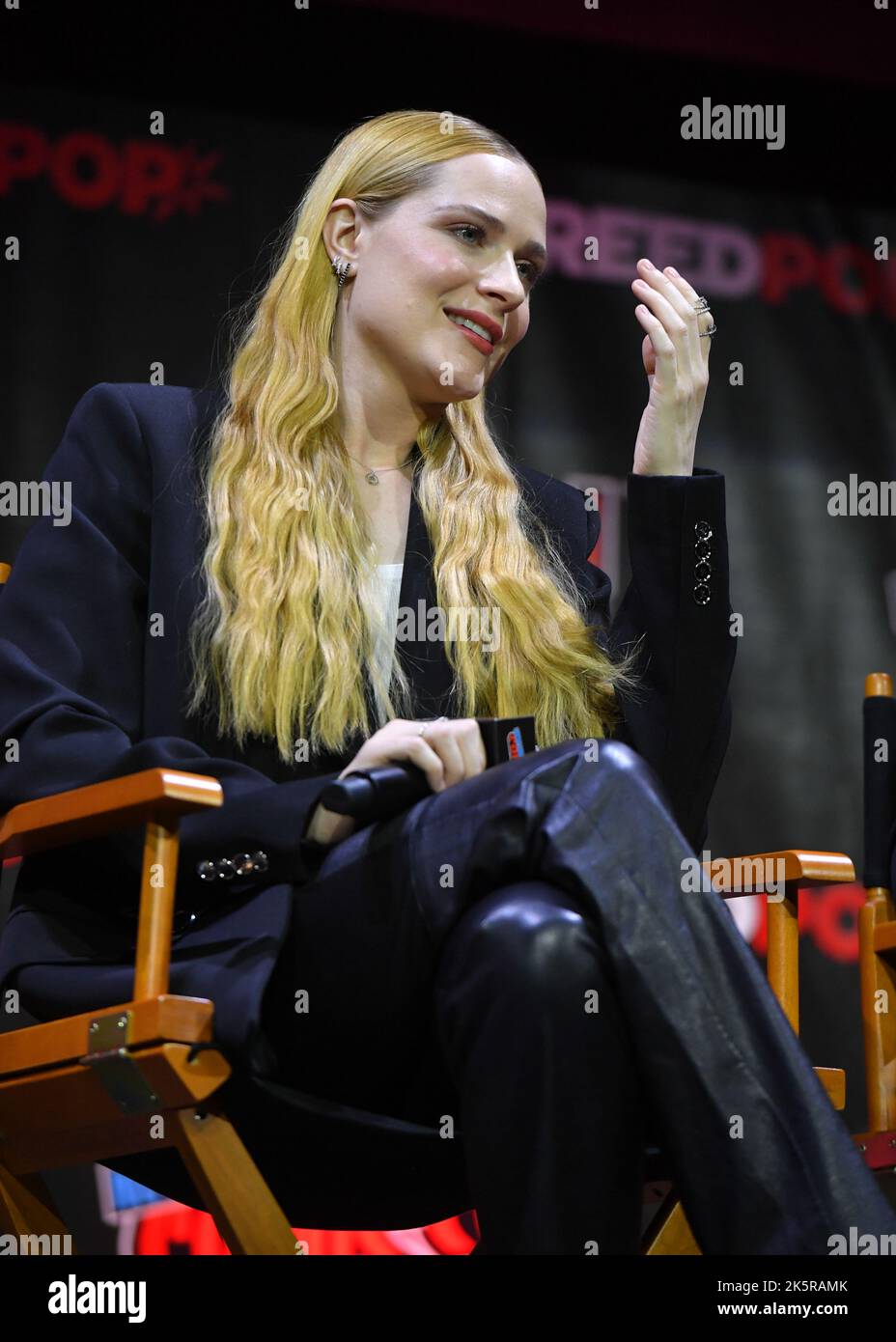 Evan Rachel Wood speaks onstage at Let's Get WEIRD panel during New ...