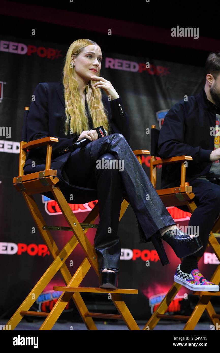 Evan Rachel Wood speaks onstage at Let's Get WEIRD panel during New ...