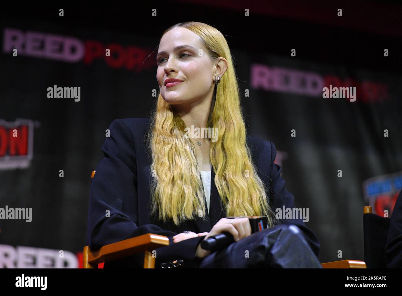 Evan Rachel Wood speaks onstage at Let's Get WEIRD panel during New ...