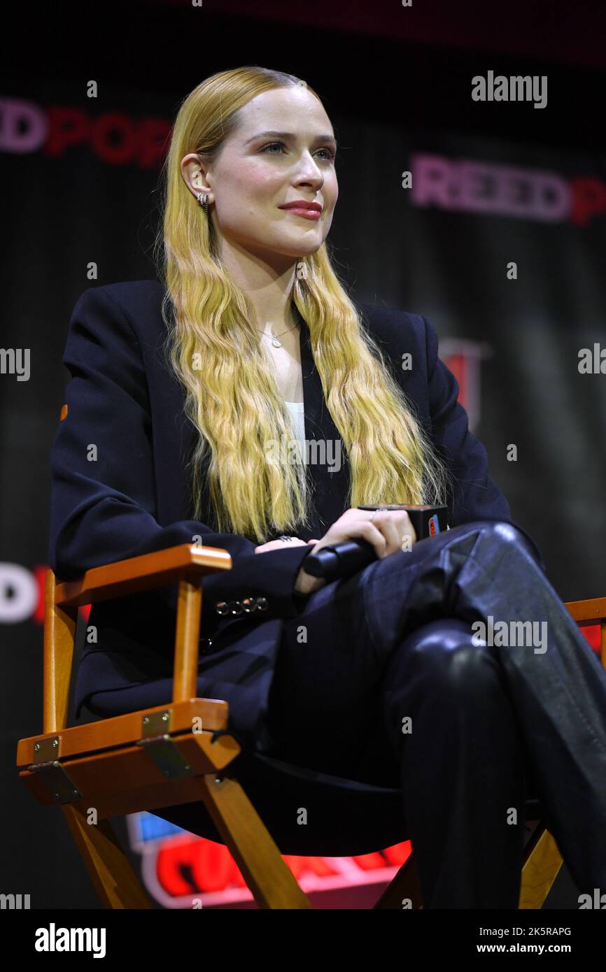 Evan Rachel Wood speaks onstage at Let's Get WEIRD panel during New ...