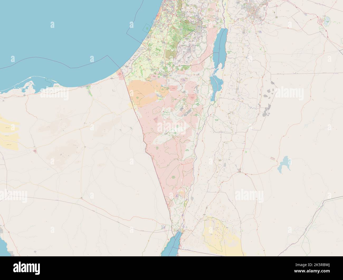 HaDarom, district of Israel. Open Street Map Stock Photo - Alamy