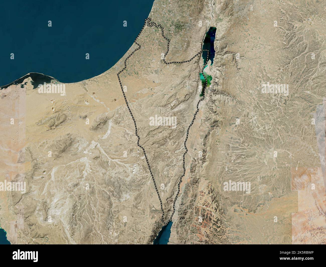 HaDarom, district of Israel. High resolution satellite map Stock Photo ...