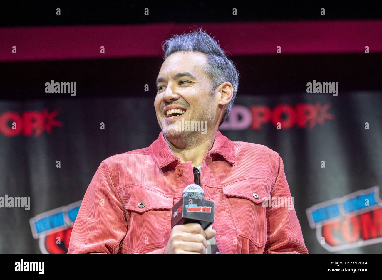 NEW YORK, NEW YORK - OCTOBER 09: Eric Appel speaks onstage at Let's Get ...