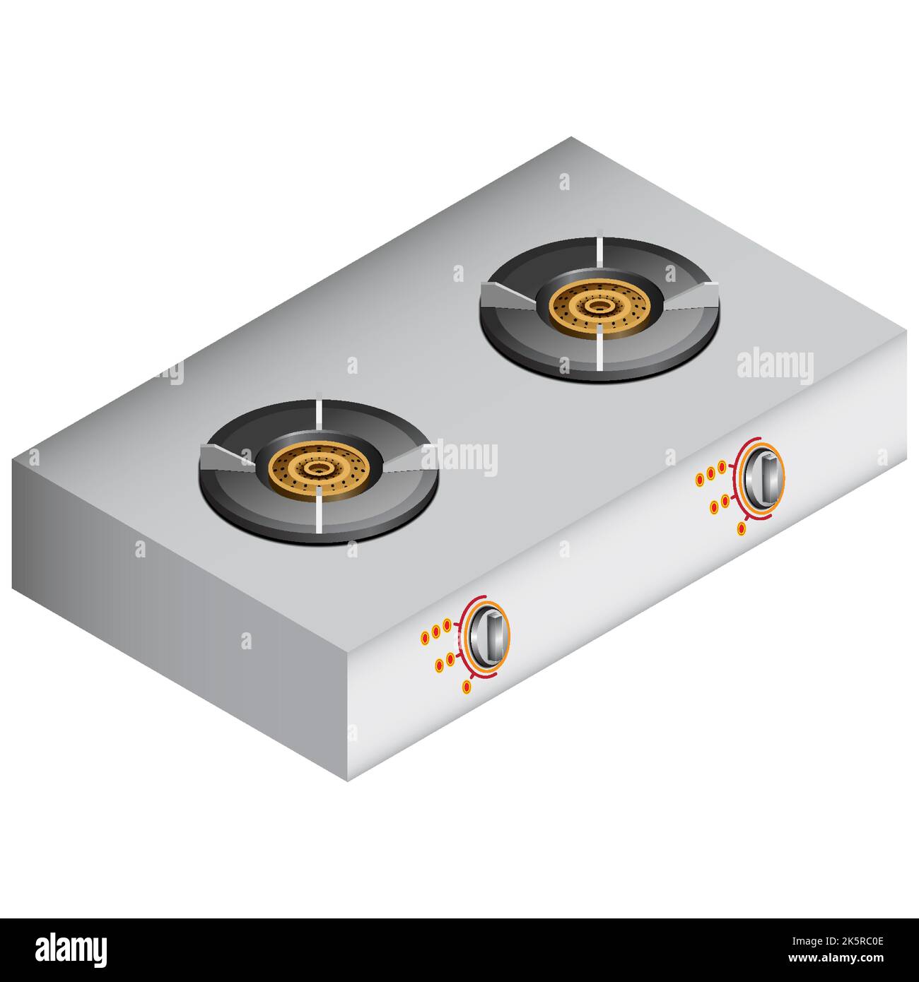 vector illustration gas stove for cooking isolated on white background ...