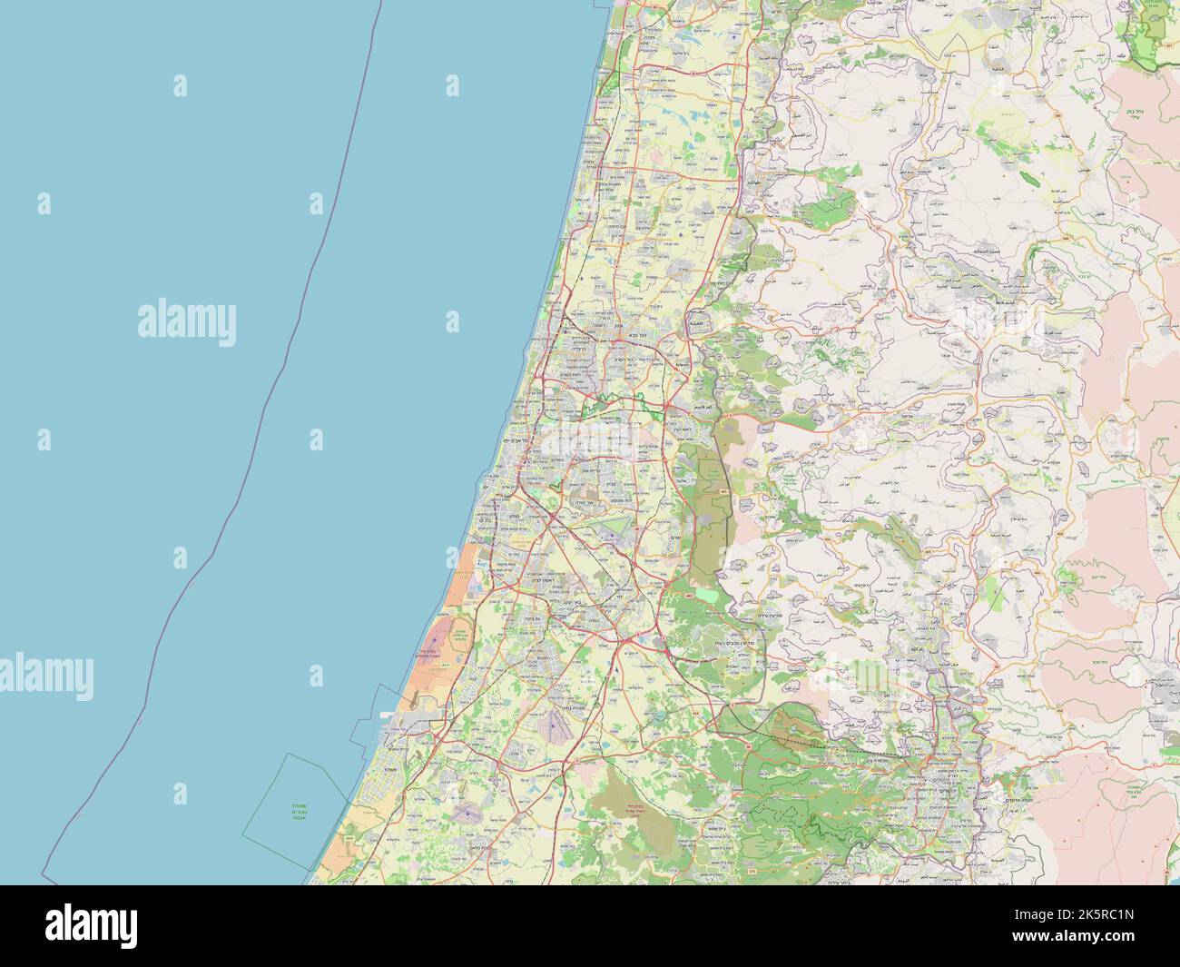 HaMerkaz, district of Israel. Open Street Map Stock Photo - Alamy