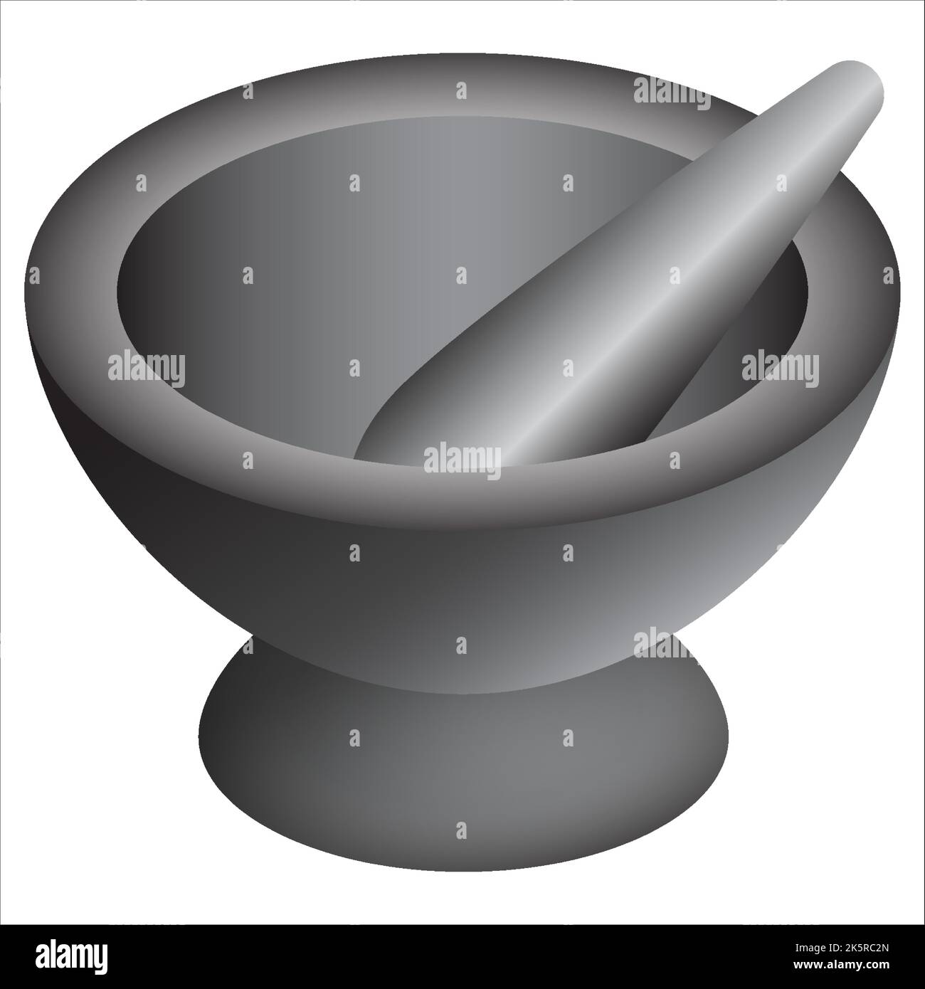 vector illustration of mortar & pestle for using chili and herb smashes ...