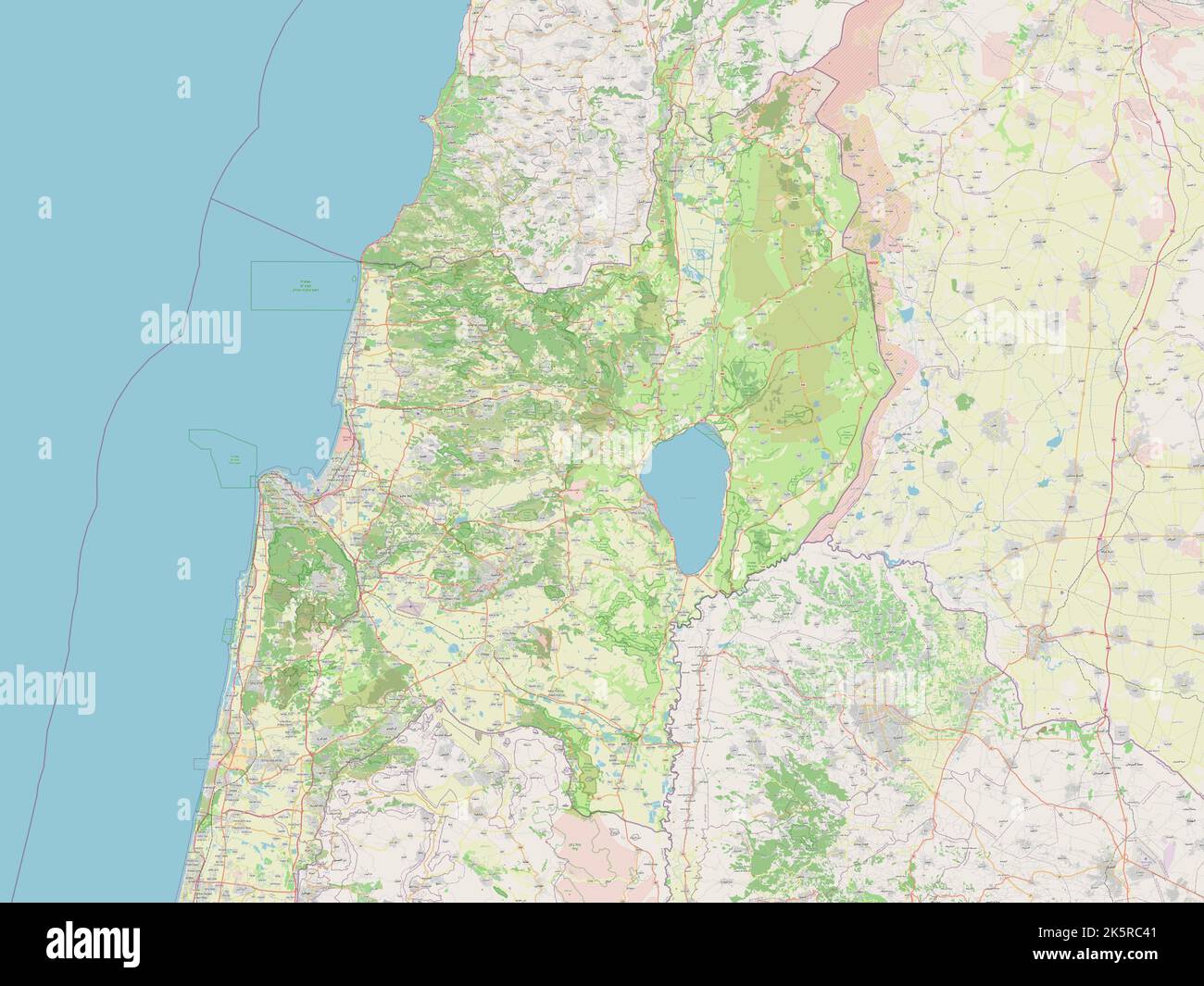 HaZafon, district of Israel. Open Street Map Stock Photo - Alamy