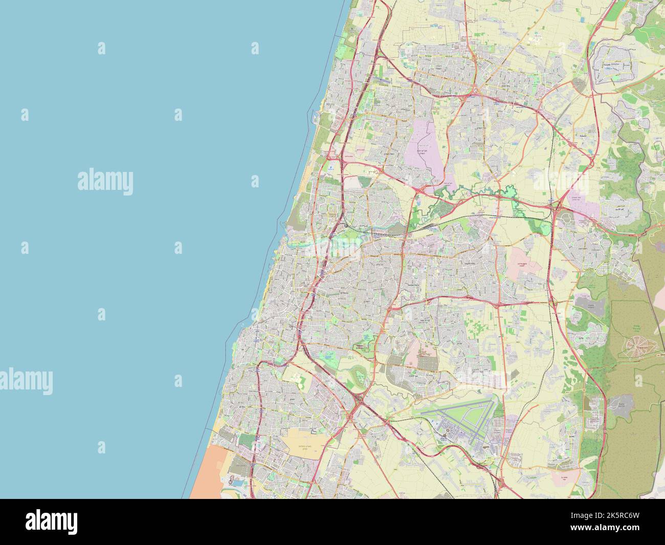 Tel Aviv, district of Israel. Open Street Map Stock Photo - Alamy