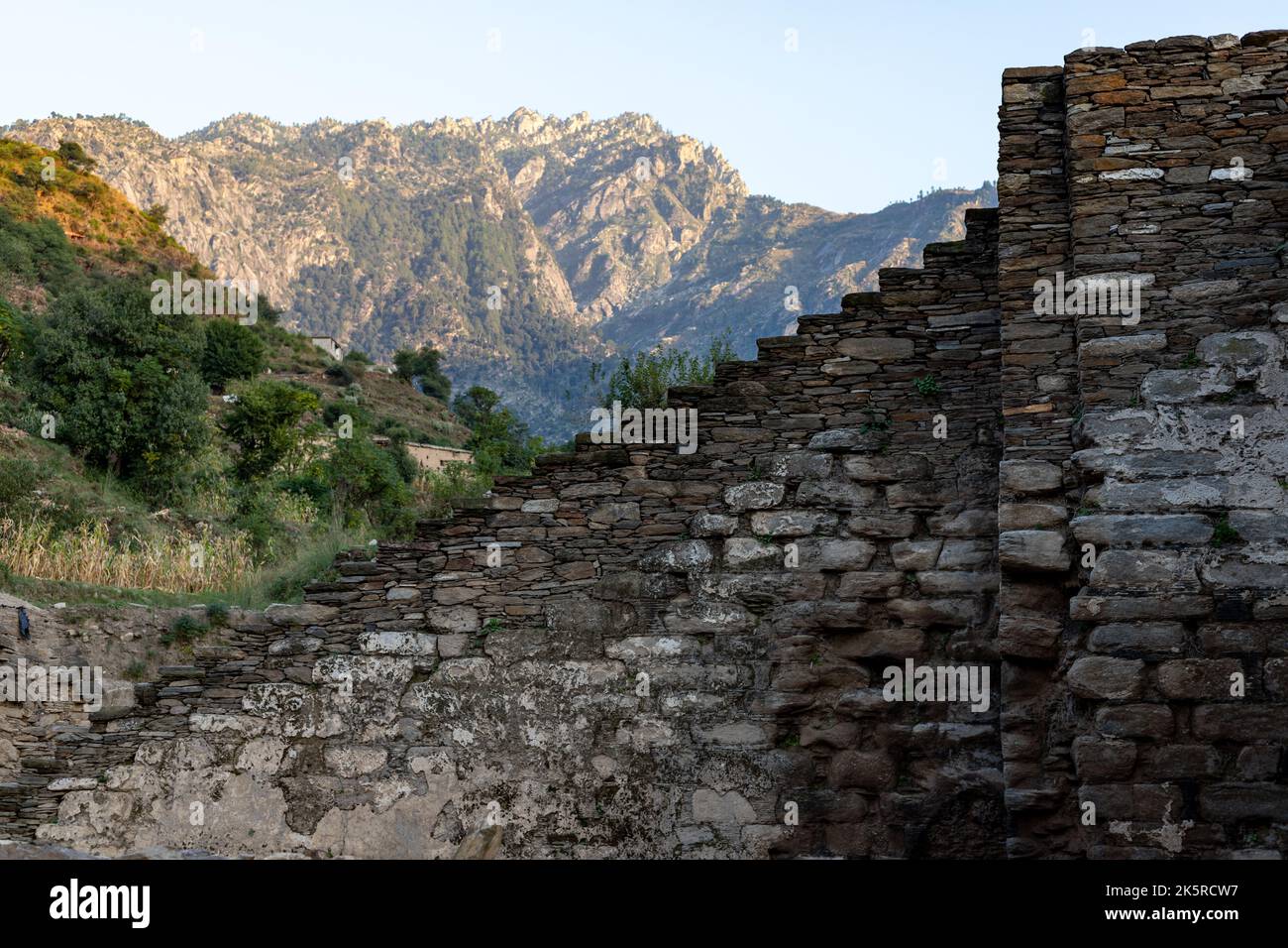 The main stairs of Amluk dara stupa. It is situated about 2km on the ...