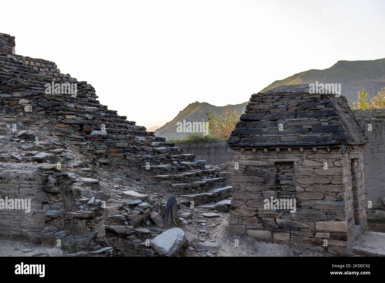 Amluk dara stupa buddhist religion place in the swat valley, Pakistan ...