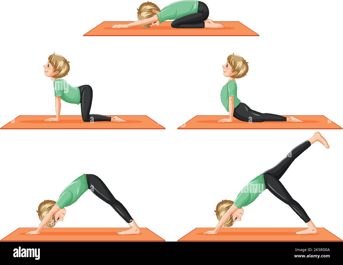Set of yoga postures illustration Stock Vector Image & Art - Alamy