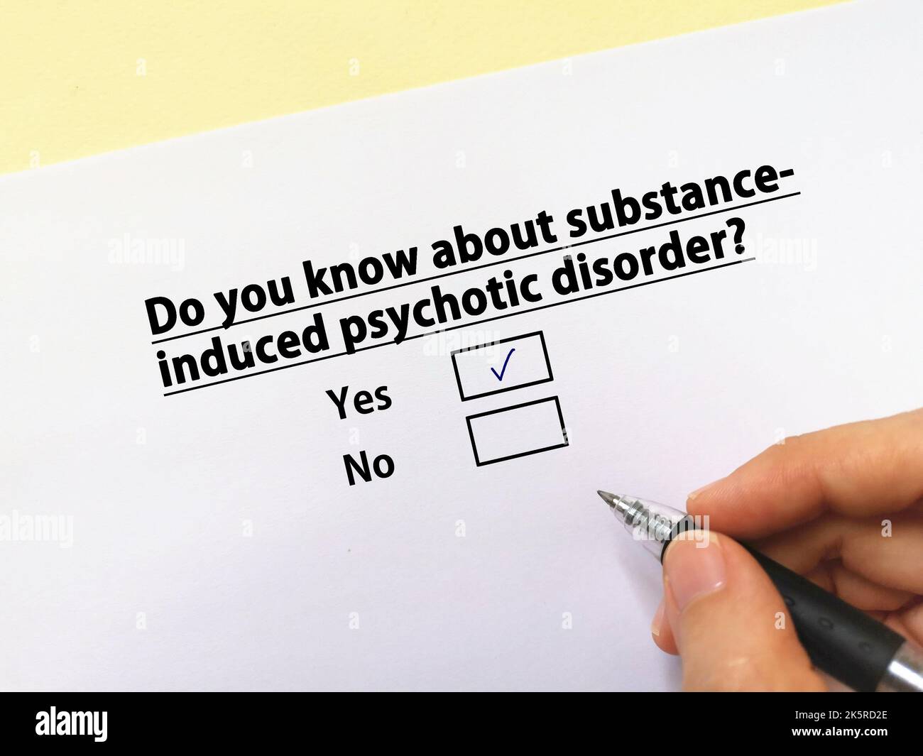 One person is answering question about mental health. The person knows ...