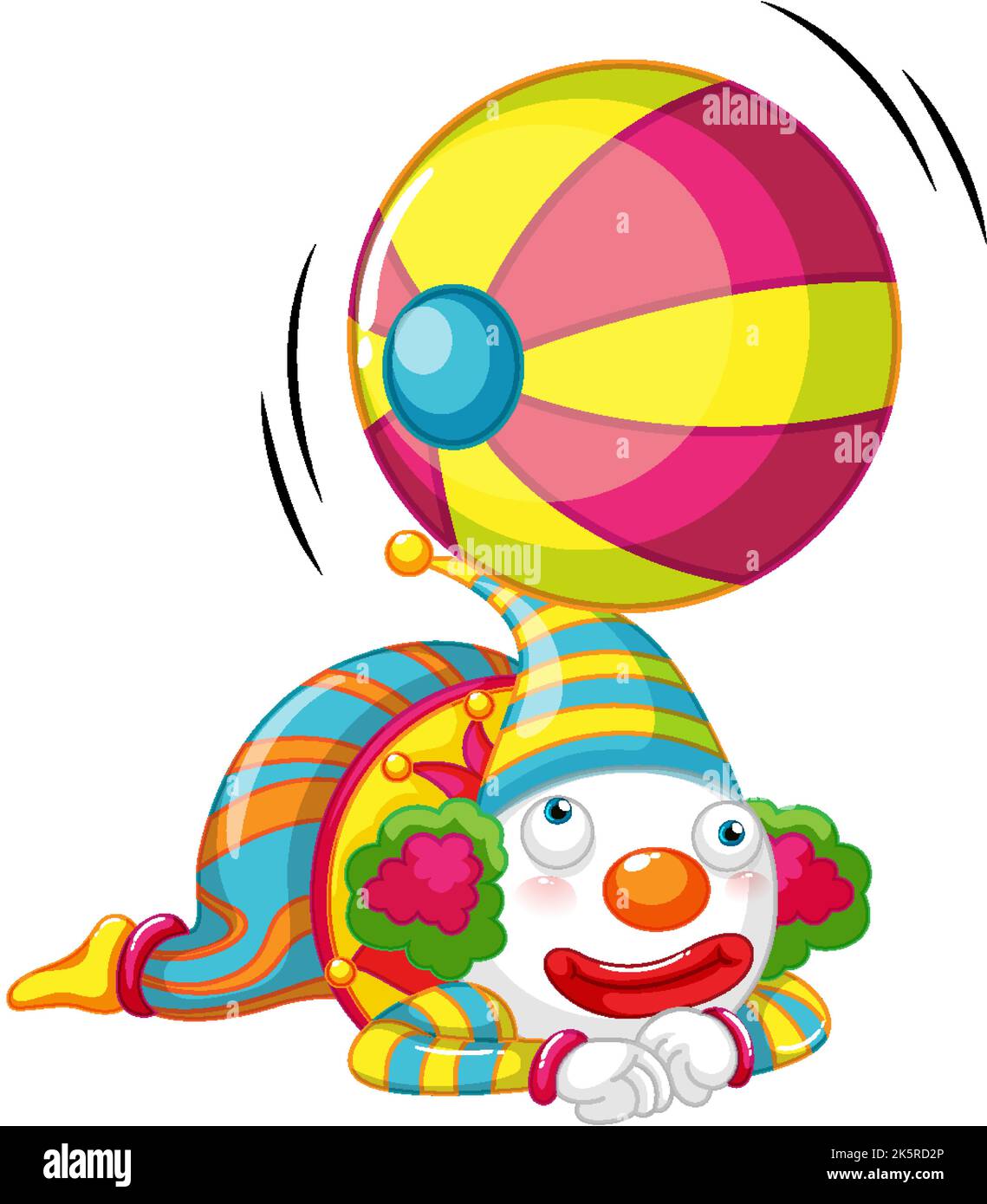 Clown cartoon character isolated illustration Stock Vector Image & Art ...