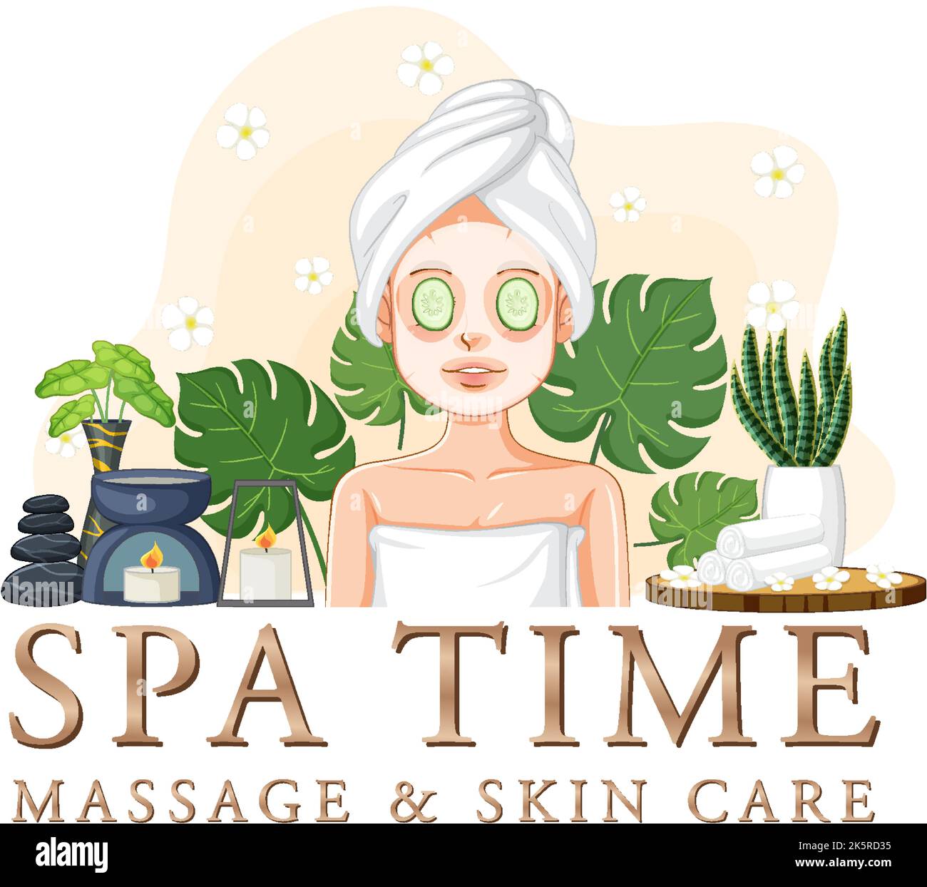 Luxury spa poster template design illustration Stock Vector Image & Art ...