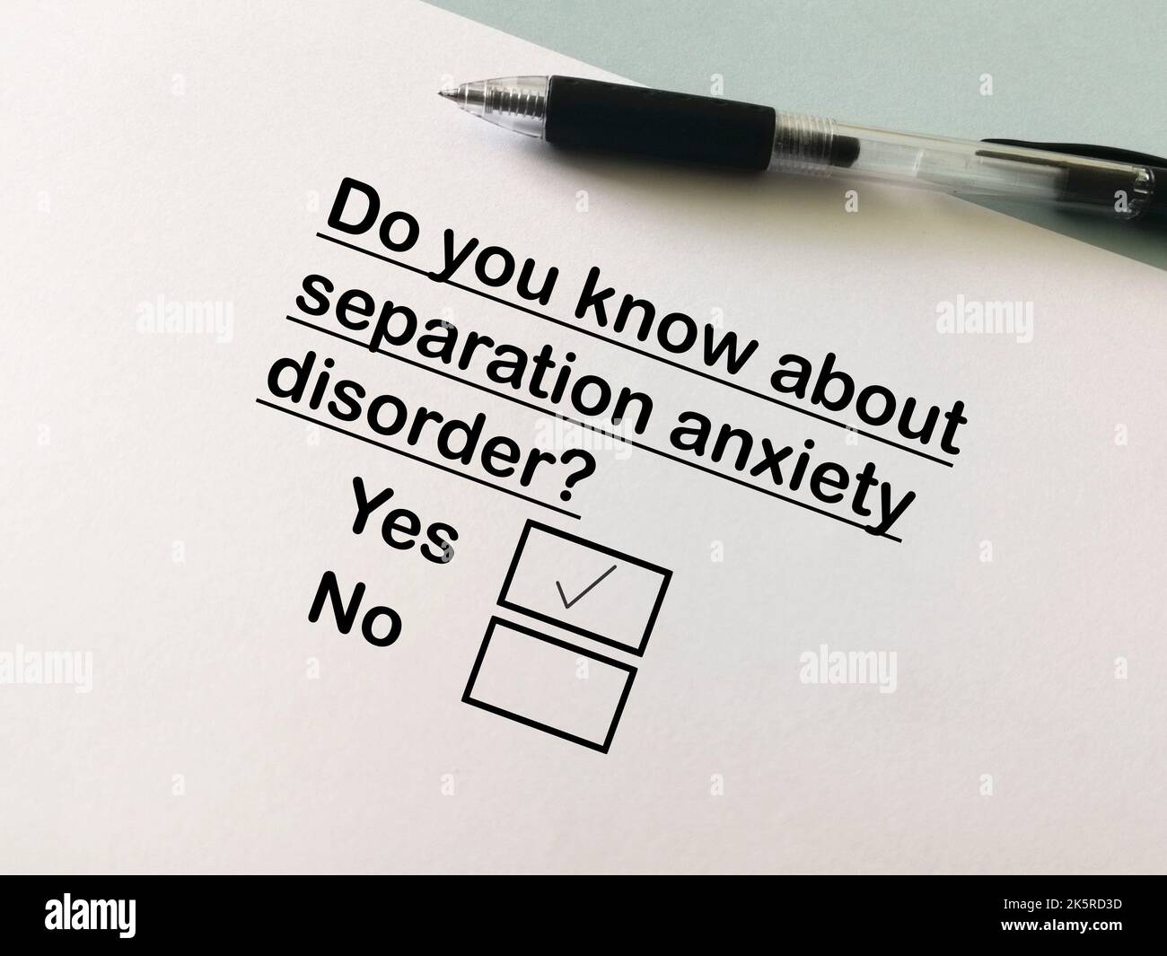 One person is answering question about mental health. The person knows ...
