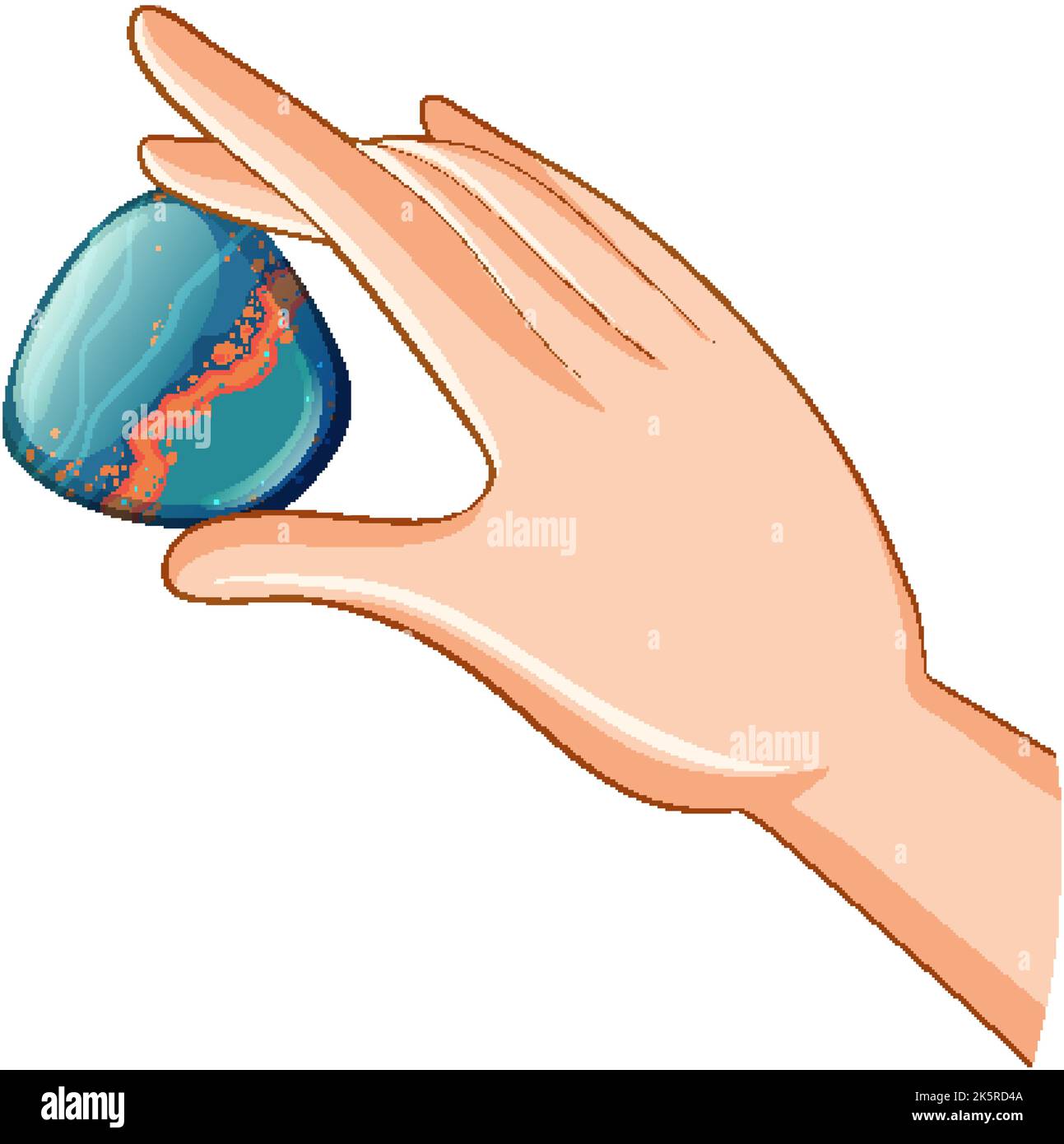 Hand holding bloodstone isolated illustration Stock Vector Image & Art ...