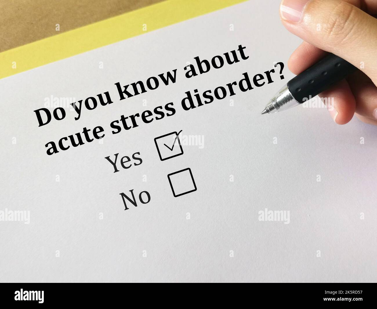 One person is answering question about mental health. The person knows ...