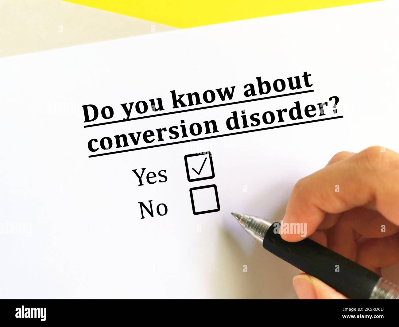 One person is answering question about mental health. The person knows ...