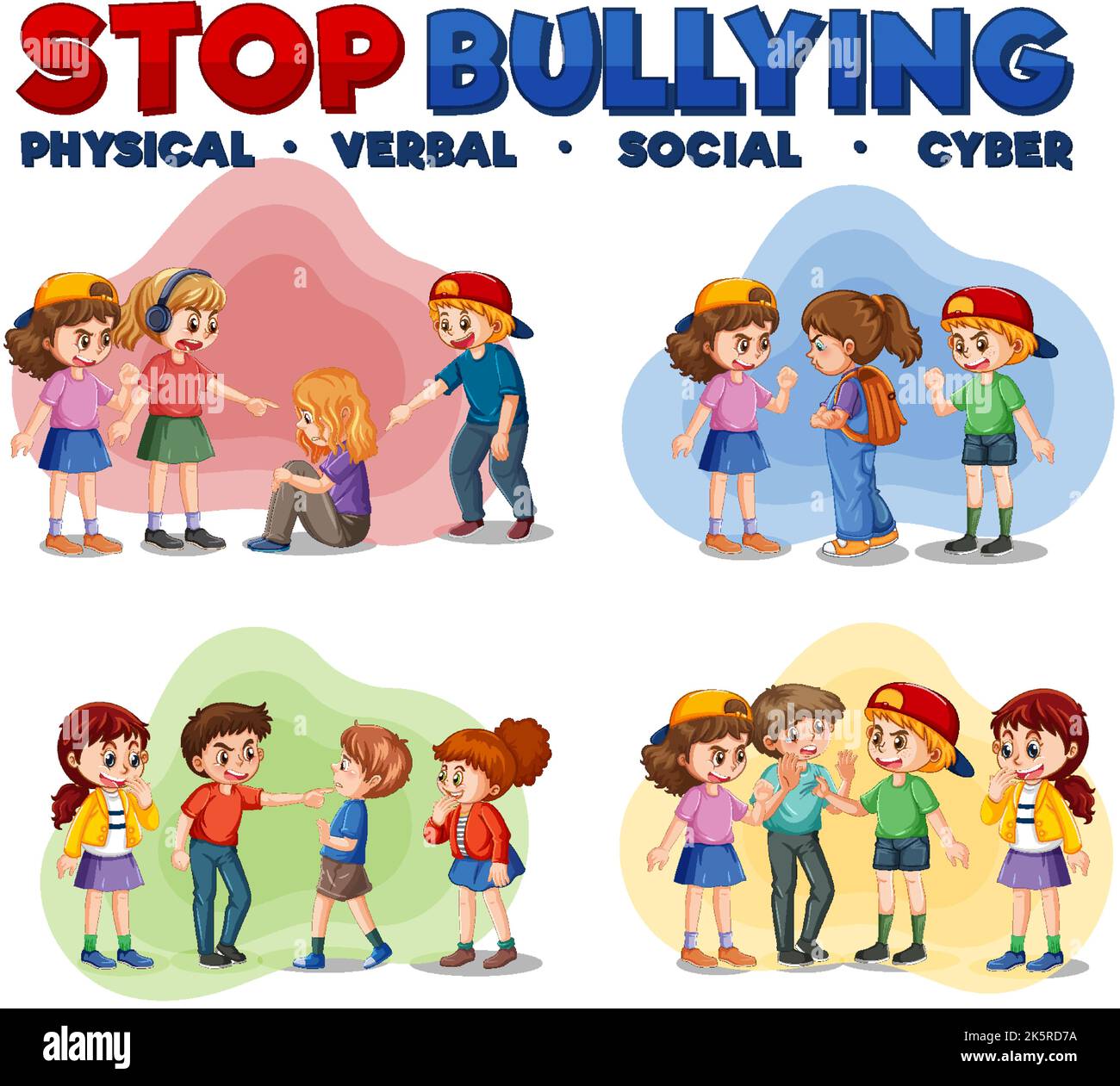 Physical Bullying Cartoon