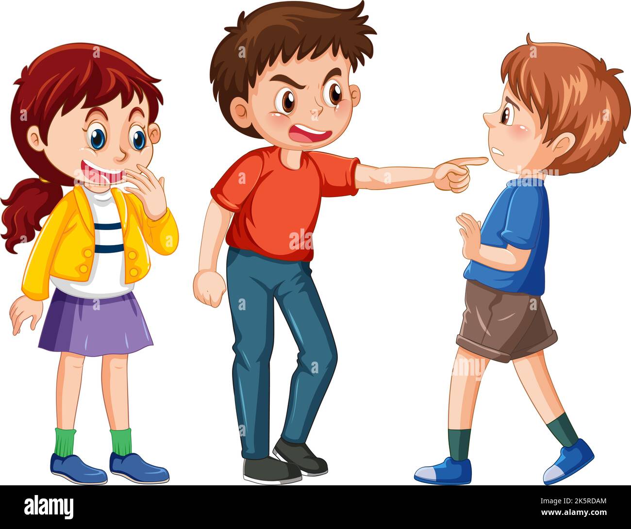 A boy get bullied by his friends illustration Stock Vector Image & Art ...