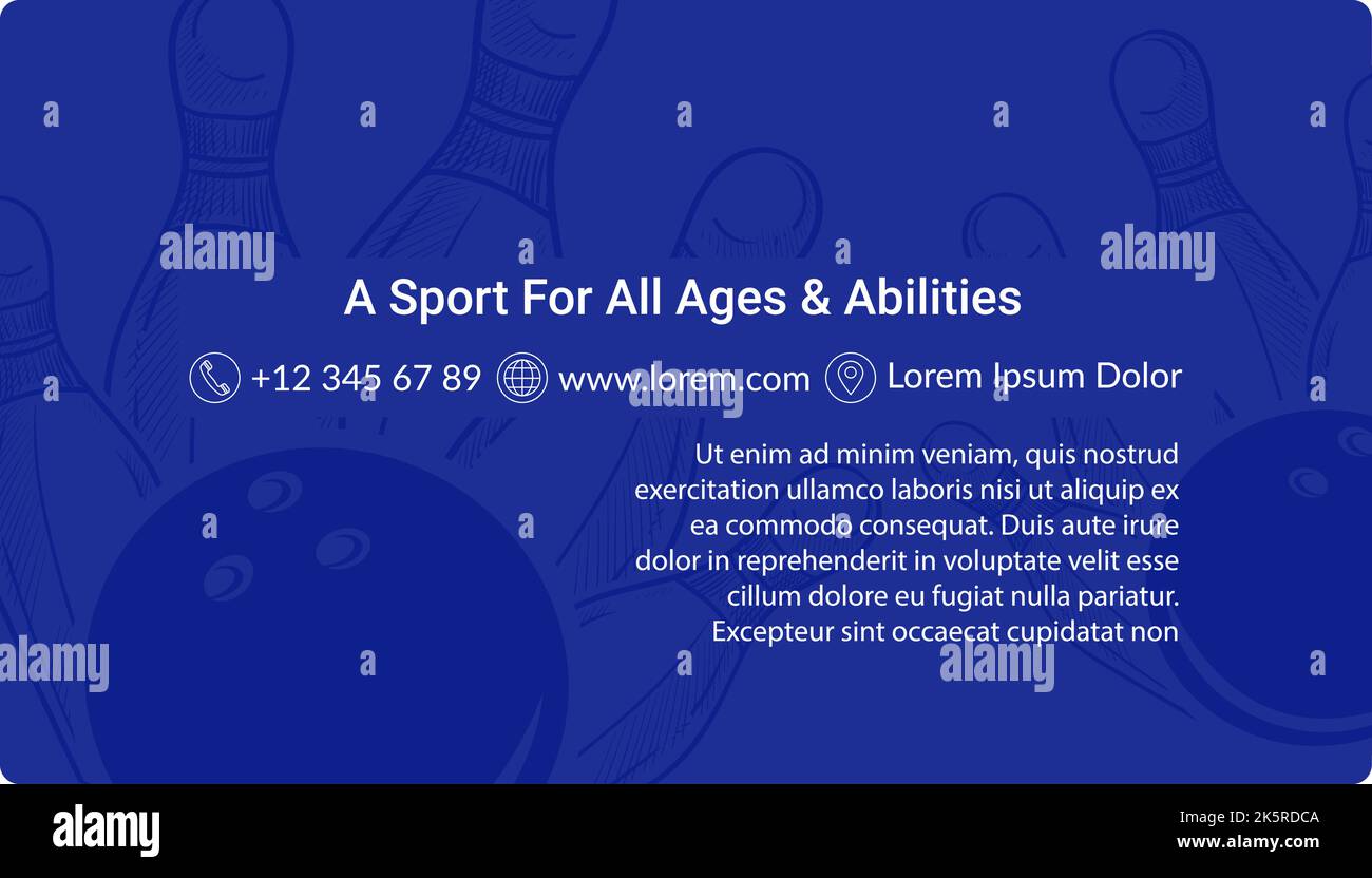 Sport for all ages and abilities, bowling card Stock Vector Image & Art ...