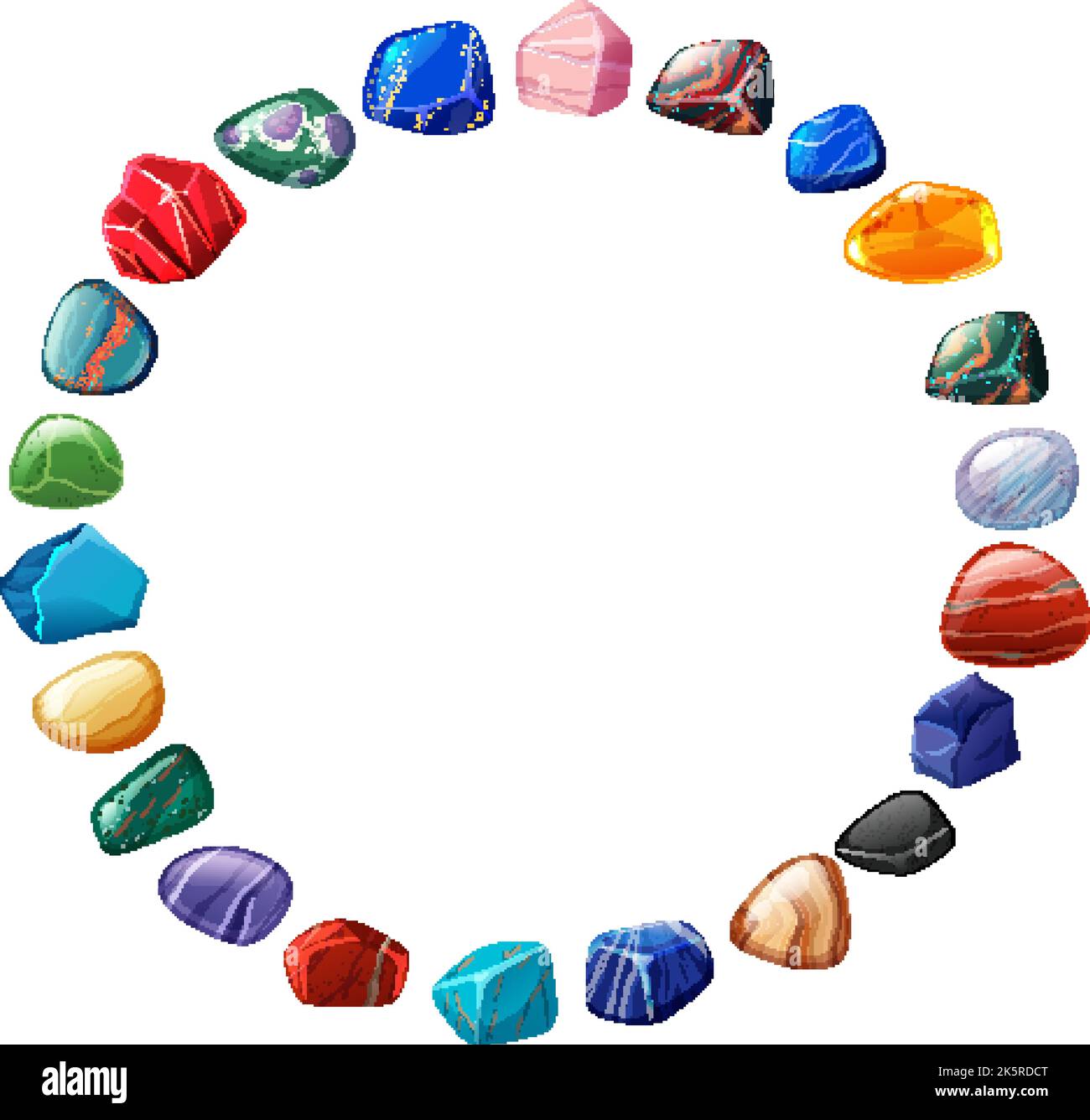 Crystal Gemstones Round Frame illustration Stock Vector Image & Art - Alamy
