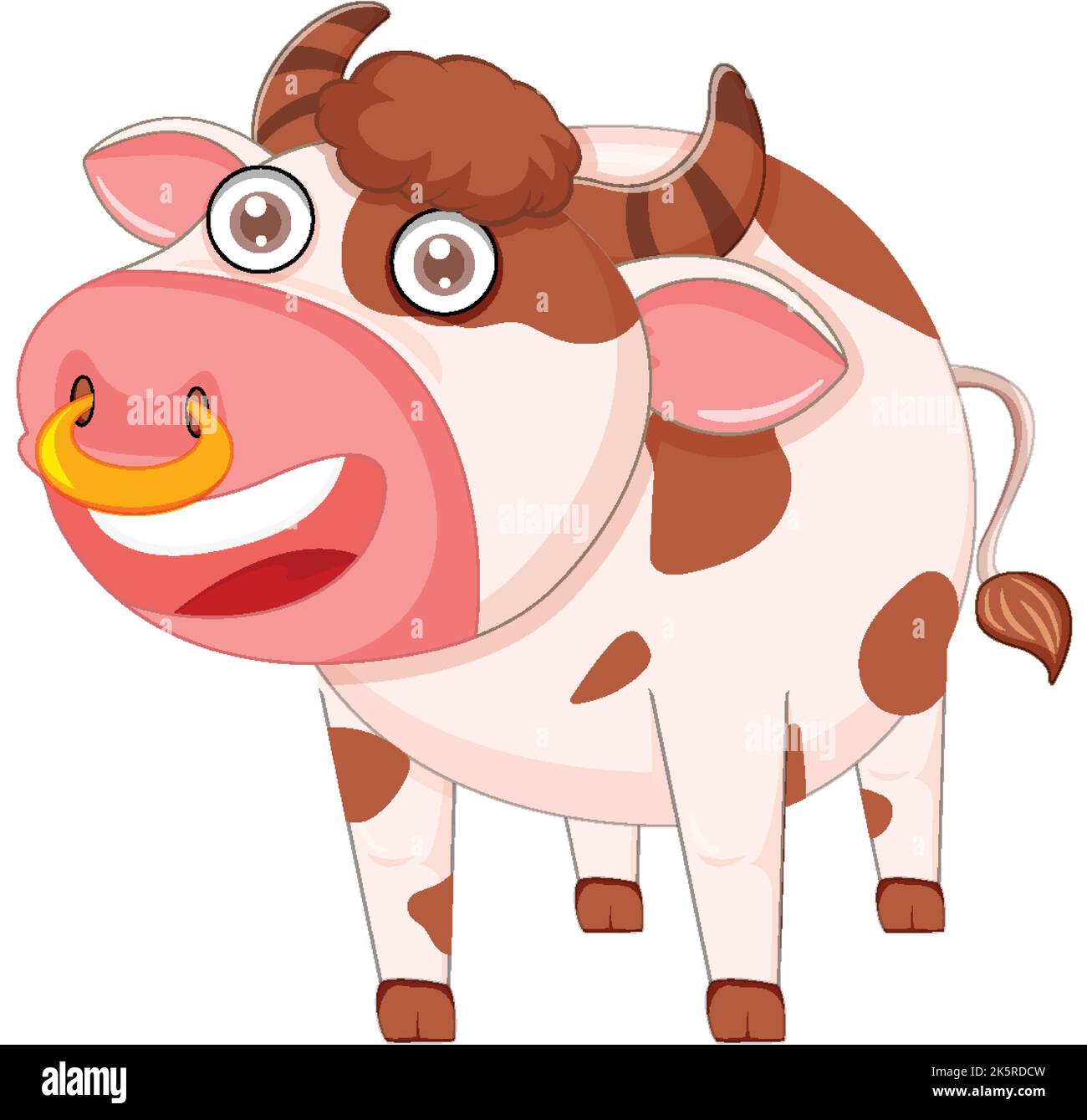 Cute cow cartoon character illustration Stock Vector Image & Art - Alamy