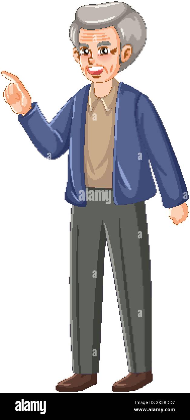 A male senior cartoon character illustration Stock Vector Image & Art ...
