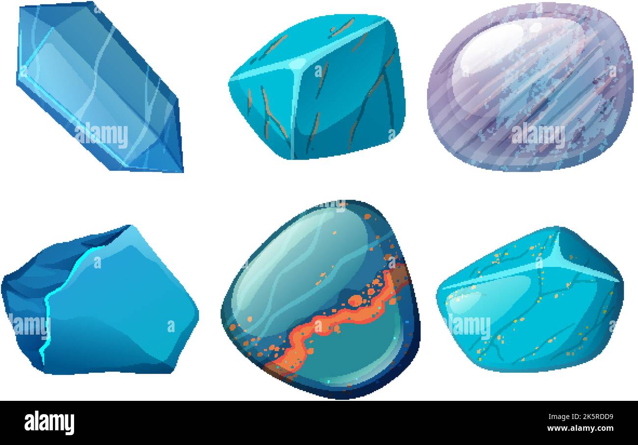 Blue crystals clipart Stock Vector Images - Alamy