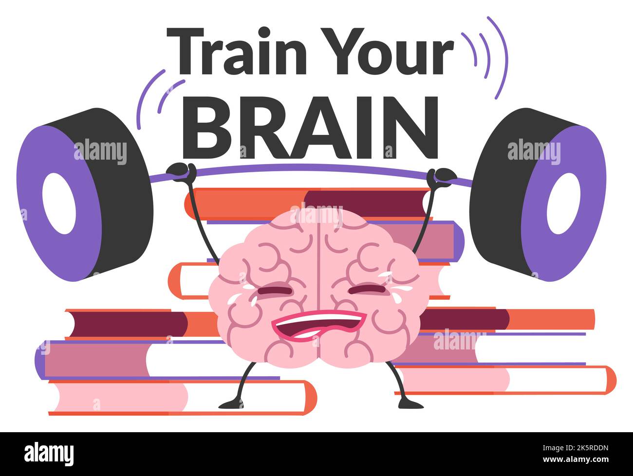 Train your brain, education and obtain knowledge Stock Vector Image ...