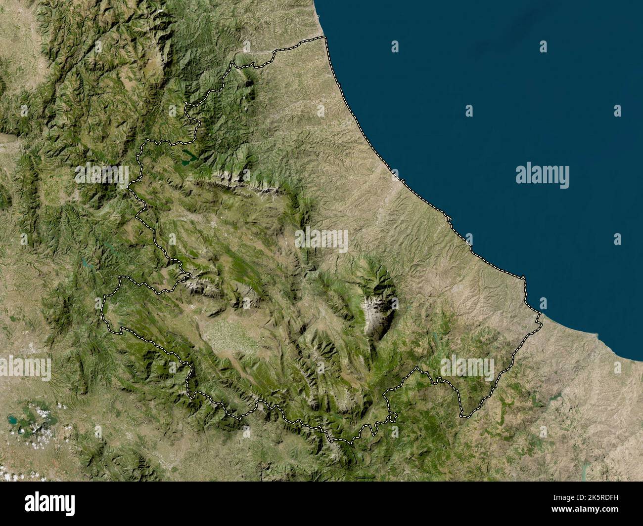Abruzzo, region of Italy. Low resolution satellite map Stock Photo - Alamy