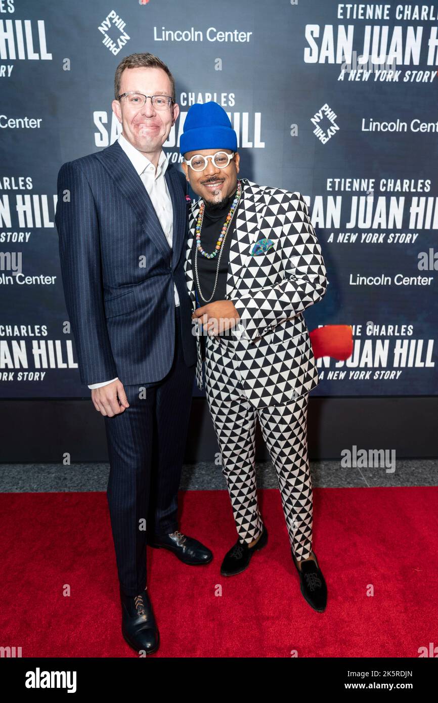 Henry Timms and Etienne Charles attend opening night at David Geffen ...
