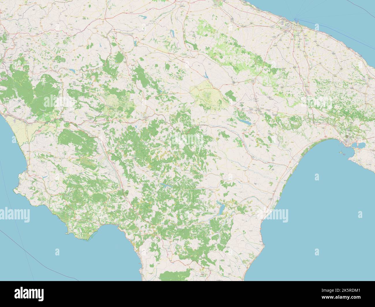 Basilicata, region of Italy. Open Street Map Stock Photo - Alamy