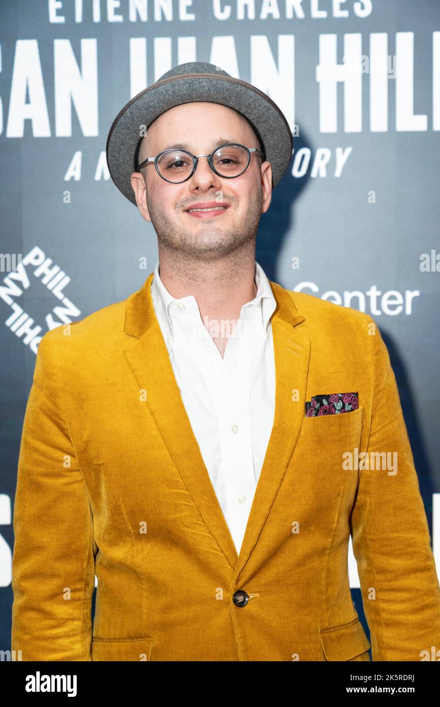 Alex Wintz attends opening night at David Geffen Hall on October 8 ...