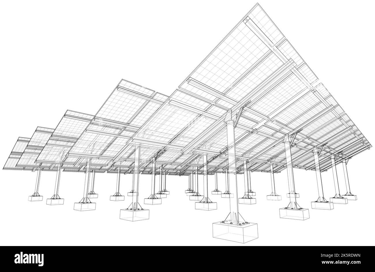 Solar Panel Field. Vector Stock Vector Image & Art - Alamy