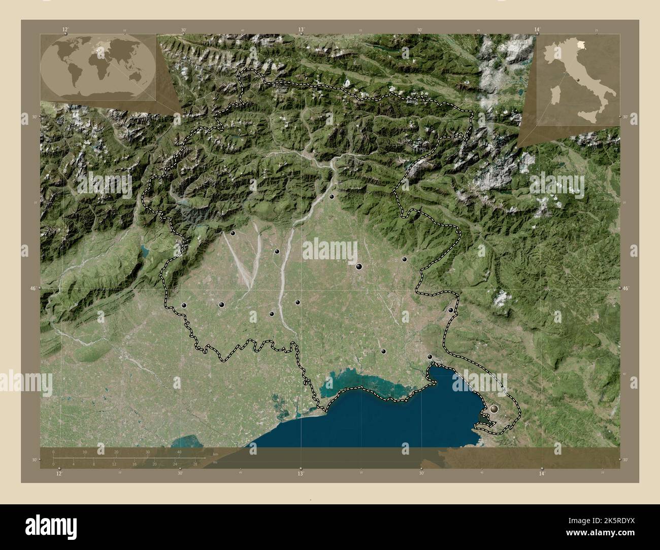 Friuli-Venezia Giulia, autonomous region of Italy. High resolution ...