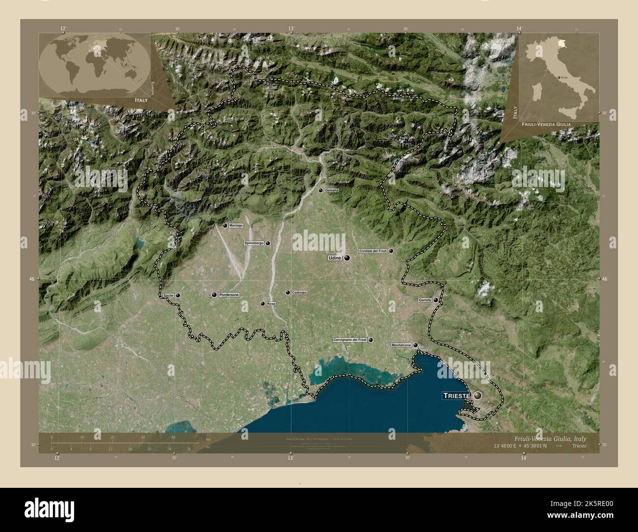Friuli-Venezia Giulia, autonomous region of Italy. High resolution ...