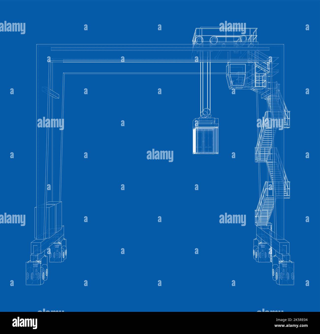 Port cargo crane. Vector Stock Vector Image & Art - Alamy