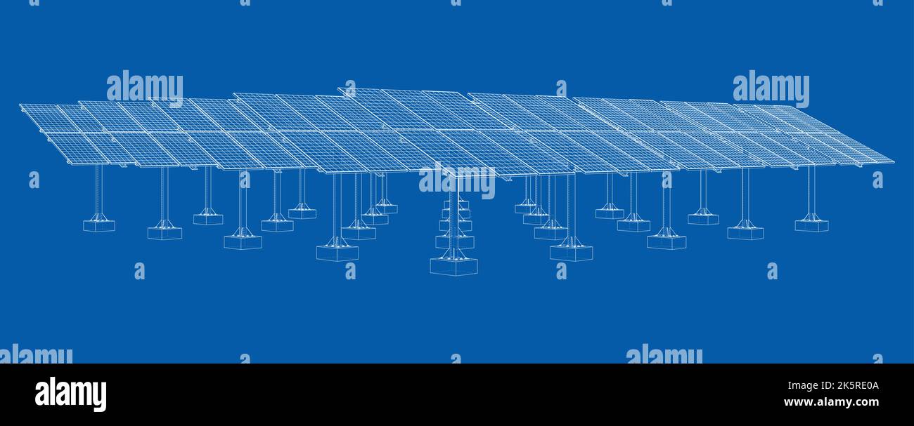 Solar Panel Field. Vector Stock Vector Image & Art - Alamy