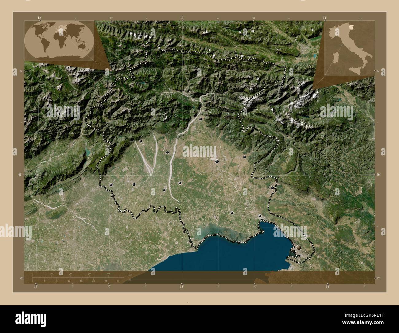 Friuli-Venezia Giulia, autonomous region of Italy. Low resolution ...