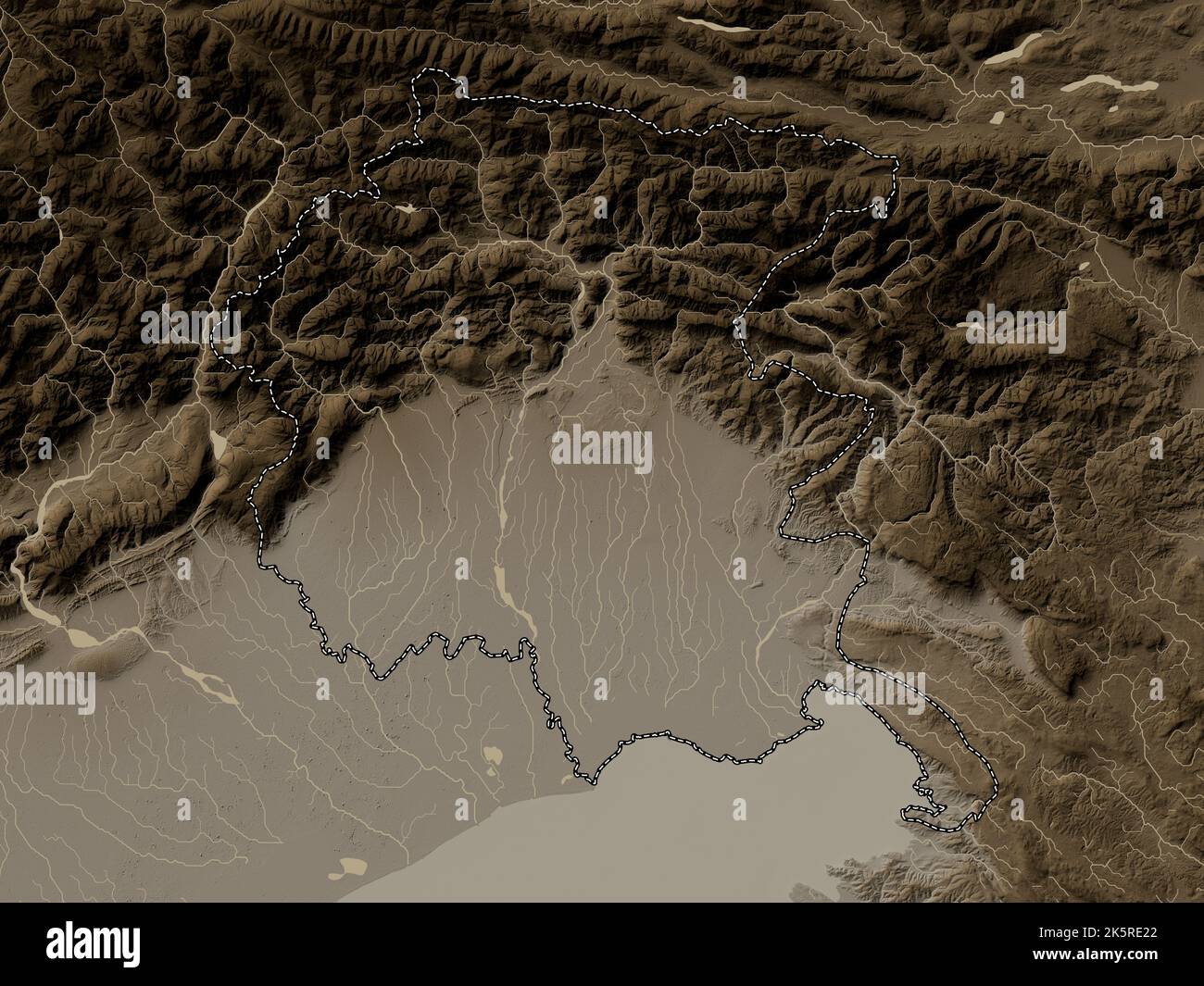 Friuli-Venezia Giulia, autonomous region of Italy. Elevation map ...