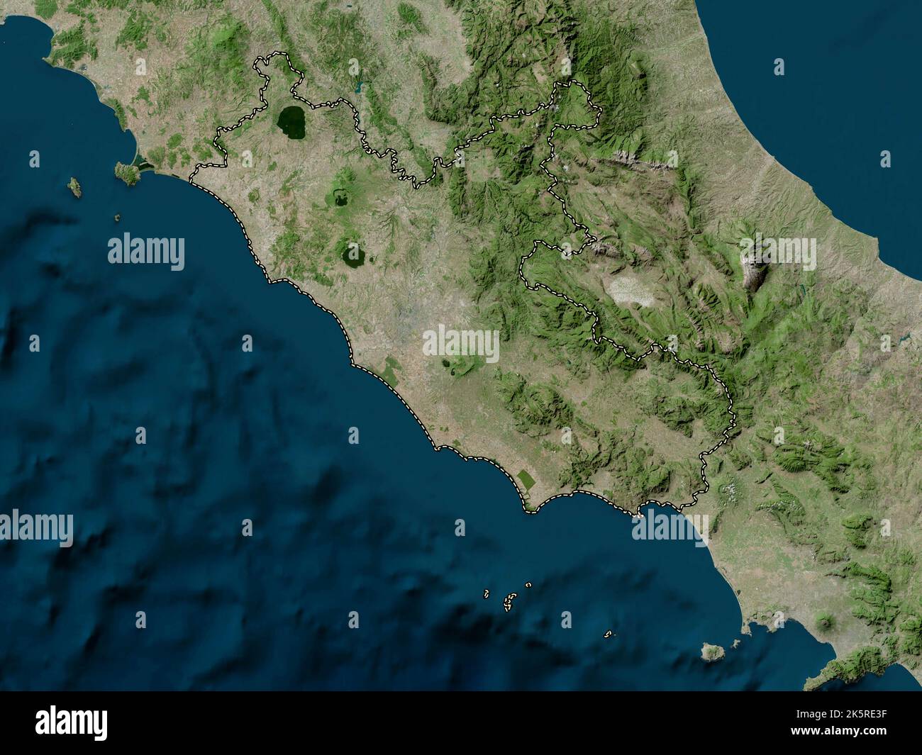 Lazio, region of Italy. High resolution satellite map Stock Photo - Alamy