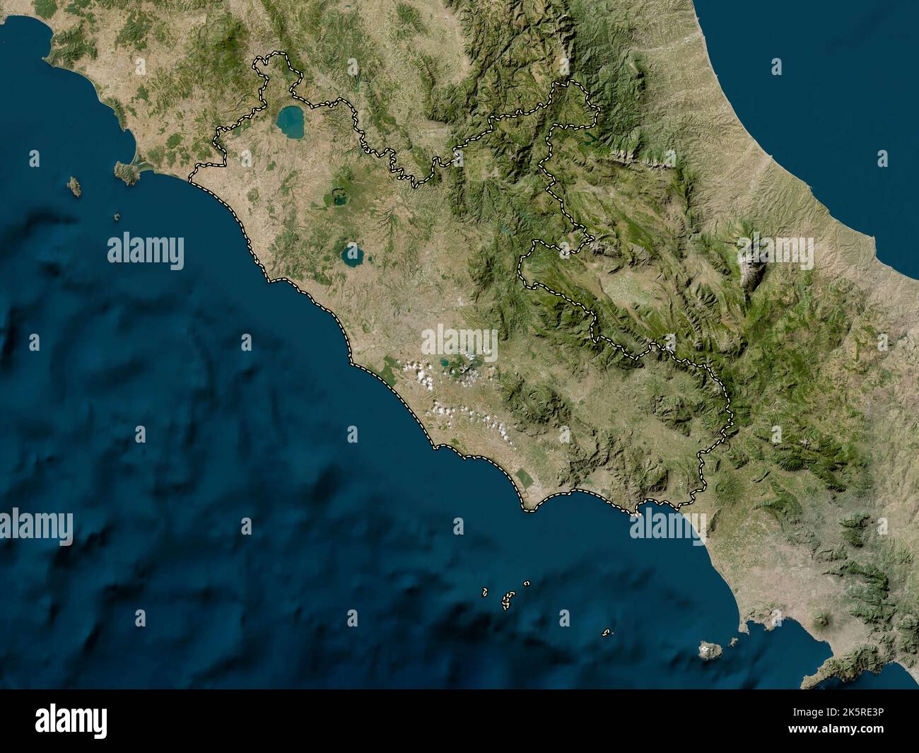 Lazio, region of Italy. Low resolution satellite map Stock Photo - Alamy